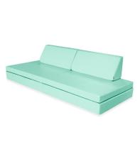China Kids Foam Gymnastics Couch Mats with 2 Folding Bases and 2 Wedge Cushions 1000D PVC for sale