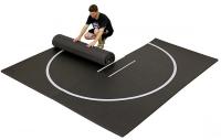 China Carpet Bonded Foam Cheerleading Mats 42ft x 6ft x 1 3/8in Gymnastics Flooring Roll for sale