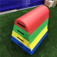 China Indoor Soft Gymnastics Folding Trapezoid Shape Mats 4x3x4 ft Parkour Gym Mat for sale