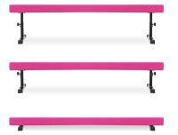 China 8ft Adjustable Height Gymnastics Balance Beam Suede Surface 400lb Capacity for sale