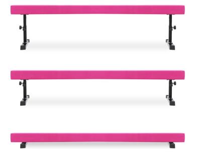 China 8ft Adjustable Height Gymnastics Balance Beam Suede Surface 400lb Capacity for sale