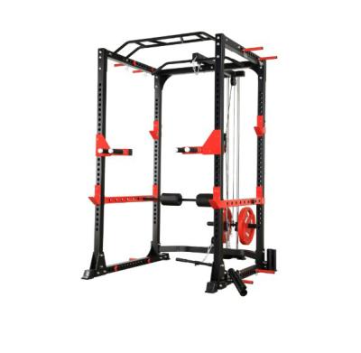 China Commercial Power Rack with Lat Pulldown 85 Inch Height 330 Lbs Weight for sale