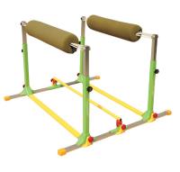 China Gymnastics Handstand Trainer Kids Gym Double Bouncer Adjustable Height 95-135cm for sale