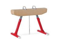 China Fig Approval Gymnastics Pommel Horse 160cm Training Equipment Adjustable Height 95-125cm for sale