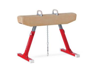 China Fig Approval Gymnastics Pommel Horse 160cm Training Equipment Adjustable Height 95-125cm for sale