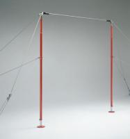 China Competition Horizontal Bar Chrome Plated Steel 270-305cm Height 2.8cm Bar Diameter for sale