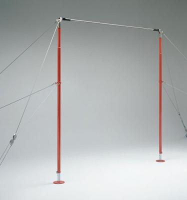 China Competition Horizontal Bar Chrome Plated Steel 270-305cm Height 2.8cm Bar Diameter for sale