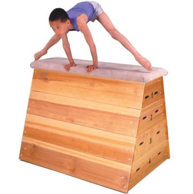 China Gymnastics Vaulting Box 7 Section Wooden Parkour Vault Box 130x78x125cm for sale