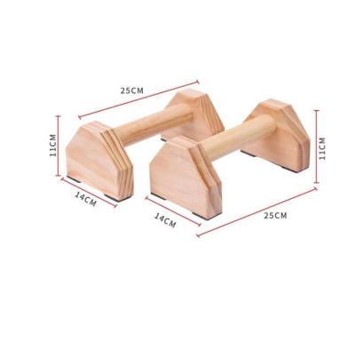 China Outdoor Wooden Parallel Handstand Bars 90x23x13cm Eco-Friendly Varnish Fitness Equipment for sale