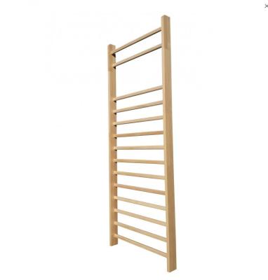 China Wooden Freestanding Gymnastic Swedish Ladder 35x7x110in Pine and Ash Wood for sale