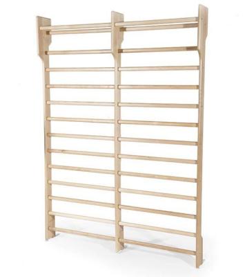 China Wooden Swedish Ladder Gymnastics Double Wall Bars Freestanding 280cm for sale