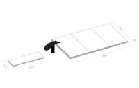 China PVC Leather Foldable Gymnastics Vaulting Horse Landing Mat 600x250x20cm for sale