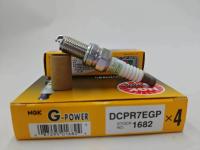 China NGK DENSO spark plugs model 1682 DCPR7EGP providing stable ignition performance enhancing engine power and fuel economy for sale