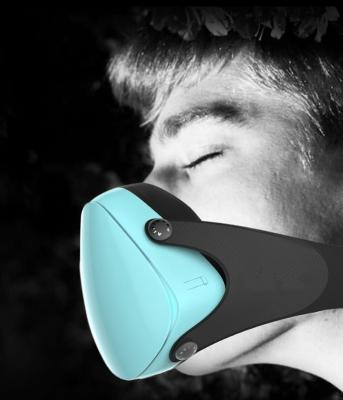 China Cool HEPA Wearable Air Purifier Electric Mask With Fan for sale