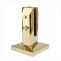 China Gold Stainless Steel Swimming Pool Fence Balustrade with Square Glass Railing Spigot for sale
