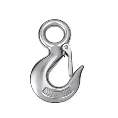 China SS304/316 Us Type 320 A/C Safety Latch Crane Hook with POLISH Finish 0.5-3.0T Capacity for sale