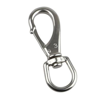 China Rigging Hardware Stainless Steel Round Eye Swivel Snap Hook with Spring and Swivel Eye for sale