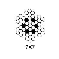China 7x7 Galvanized Steel Aircraft Cable 1.6mm Diameter Wire Rope for Industrial Crane Only for sale