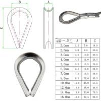 China Boat Hardware Fitting Stainless Steel Cable Wire Rope Thimble with Precision Casting for sale