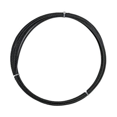 China Cranes 7x7 1/8'' AISI316 Black Oxide Stainless Steel Wire Rope Aircraft Cable for Deck Railing for sale