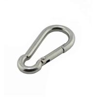 China Water Treatment 8mm Stainless 304/316 Outdoor Chain Safety Spring Clip Carabiner Snap Hook OEM for sale