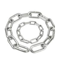 China Chemical Resistant Stainless Steel Link Chain with Polished Finish and Welded Structure DIN766 Standard for sale