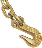 China Yellow Zinc Conveyor Steel Clevis Grab Hook Metal Link Chain for sale