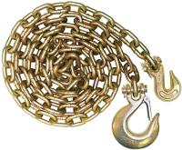 China Yellow Zinc Conveyor Steel Clevis Grab Hook Metal Link Chain for sale