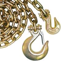 China Yellow Zinc Conveyor Steel Clevis Grab Hook Metal Link Chain for sale