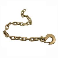 China Yellow Zinc Conveyor Steel Clevis Grab Hook Metal Link Chain for sale