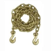 China Yellow Zinc Conveyor Steel Clevis Grab Hook Metal Link Chain for sale