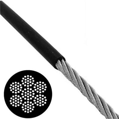 China 7x19 Gym Fitness Steel Cable Tpu Coated Flexible Steel Wire Rope Grade Galvanized Steel for sale