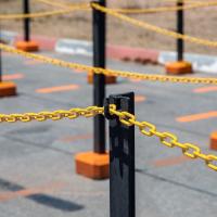 China Weatherproof Yellow Plastic Safety Chain for sale