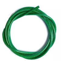 China Track Nylon Coated Stainless Steel Wire Rope with Free Cutting Steel and Durability for sale