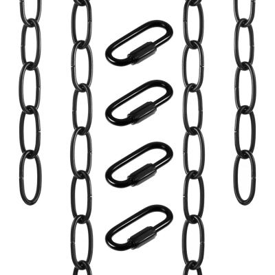 China Secure Black Coated Chandelier Chain with Adjustable Length and Easy-to- Connecting Lock for sale