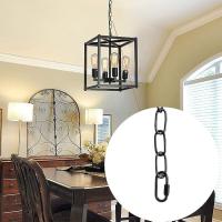 China Secure Black Coated Chandelier Chain with Adjustable Length and Easy-to- Connecting Lock for sale