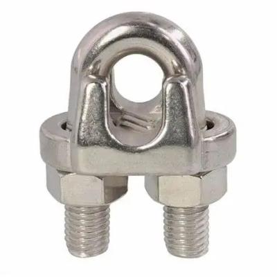 China Silvery Hot Dipped Galvanized Carbon Steel US Type Wire Rope Clip Cleat for Lifting for sale