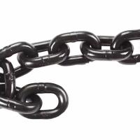 China G80 8mm Iron Chain for Hoist Blacken Lifting Chain Test Load 48kN Working Load Limit 2t for sale