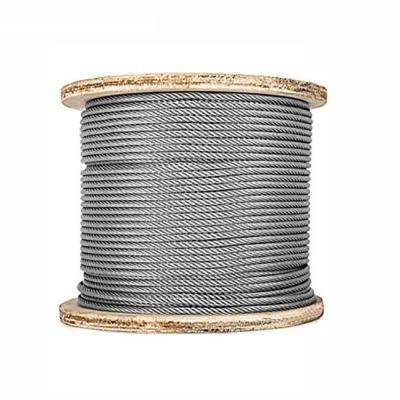 China Steel Rope Wire 6X24S 7FC Bright Steel Line Contacted Wire Rope with Stainless Steel for sale