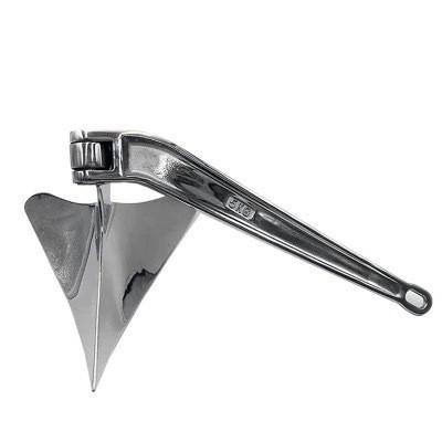 China Silver Plough Style Boat Anchor for Marine Hardware 316 Stainless Steel Material for sale