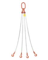 China High Capacity G80 Double Leg Lifting Sling Chain with 48kN Test Load and Black Finish for sale