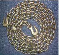 China High Capacity G80 Double Leg Lifting Sling Chain with 48kN Test Load and Black Finish for sale