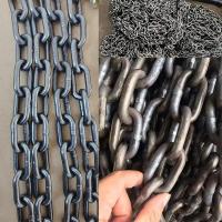 China G70 Transport Galvanized Car Tow Chains Hooks Black Finish Test load 48kN Heavy Duty for sale