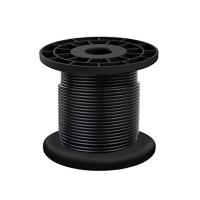 China AiSi Standard 304 Stainless Steel Wire Cable Black Vinyl Coated Outdoor Light Wire Rope for sale