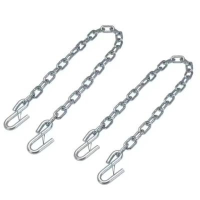 China Blue and White Zinc Coated 5000 lbs Trailer Safety Chain with Customizable Options for sale