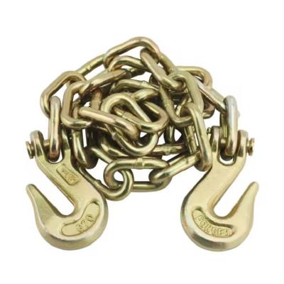 China Diameter 8mm G70 Trailer Safety Chains With Clevis Grab Hooks For Cargo Control for sale