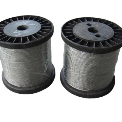 China 300m Coil 5mm Galvanized Wire Rope for Bunding 6*12 7FC Processing Service Bending for sale
