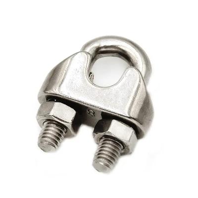 China Stainless Steel Wire Rope Clip DIN741 Fasteners for Rigging Hardware Applications for sale