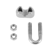 China Stainless Steel Drop Forged Wire Rope Clips Boat Polish Finish Italian Type for sale