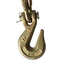 China 5/16''x 18' Yellow Zinc G70 Transport Chain With Clevis Hook for sale